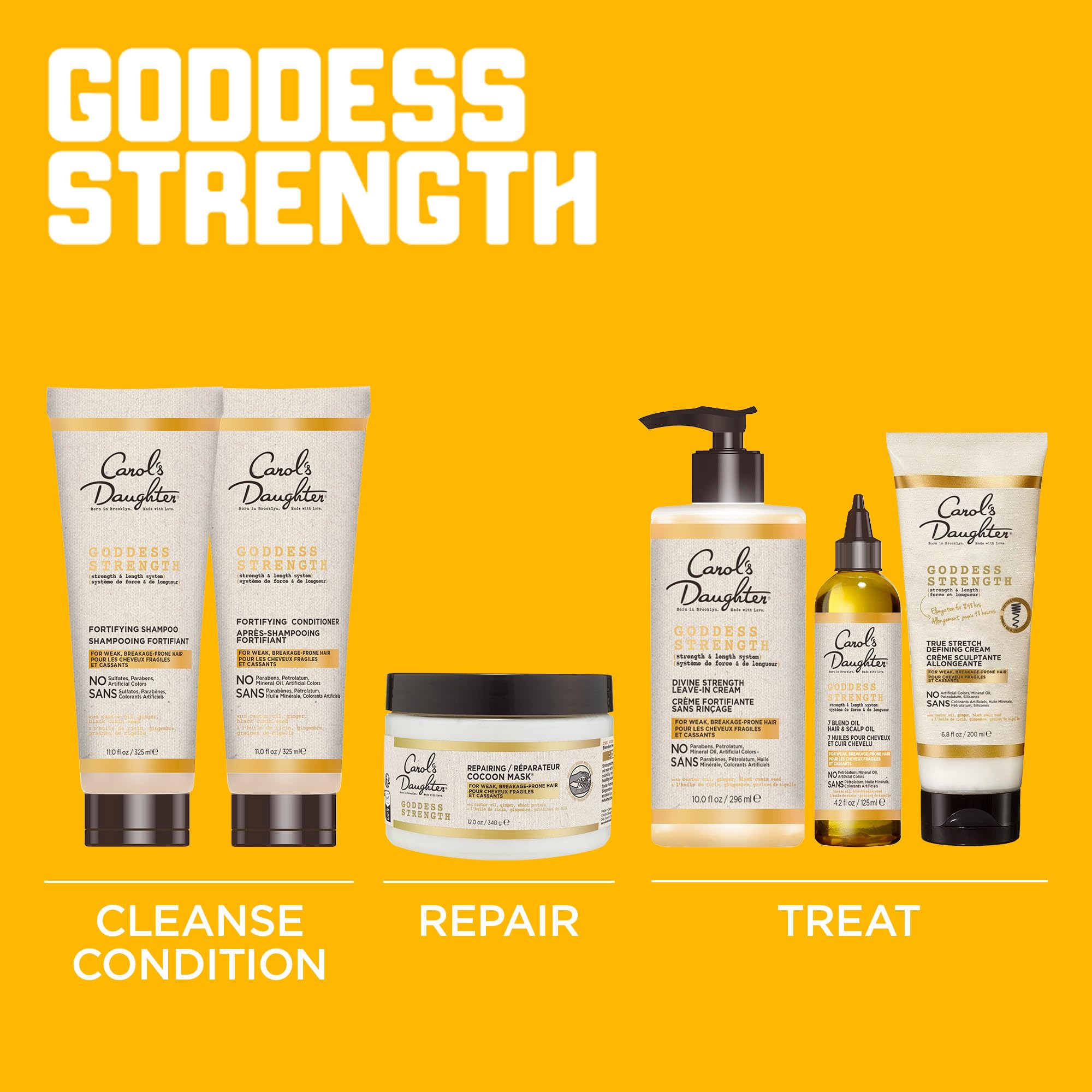 Carol's Daughter Goddess Strength Leave In Conditioner Cream, 10 Fl Oz - Strengthening and Moisturizing for Wavy, Curly Hair
