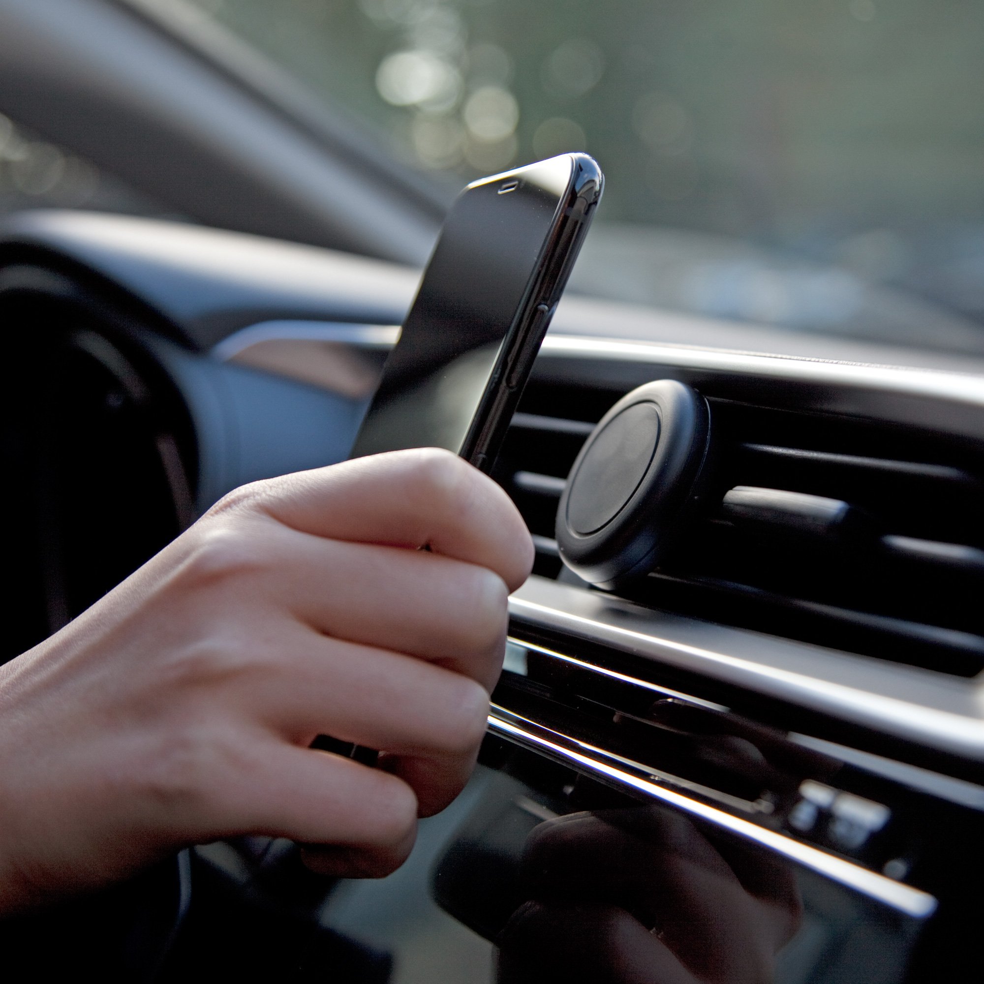 BoxWave Car Mount Compatible with Samsung Galaxy XCover Pro - Minimus MagnetoMount, Magnetic Car Mount, Magnetic Car Holder