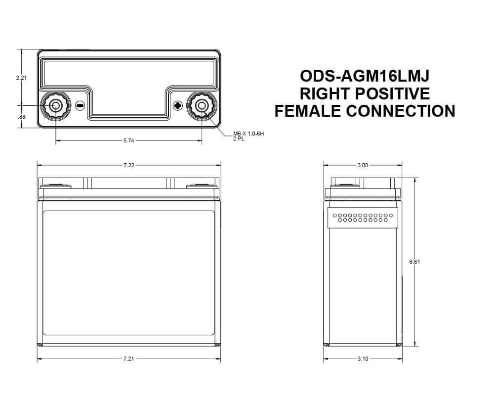 Odyssey Battery ODS-AGM16LMJ Extreme Series AGM Battery