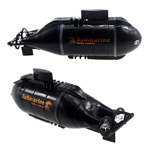 Tipmant Mini Remote Control Nuclear Submarine Toy RC Boat Electric Water Kids Birthday Gifts (Black)