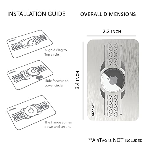 2 Pack Ultra Thin Airtag Card case, Air tag Card Holder for Wallet, Premium Stainless Steel Card Holder of AirTag