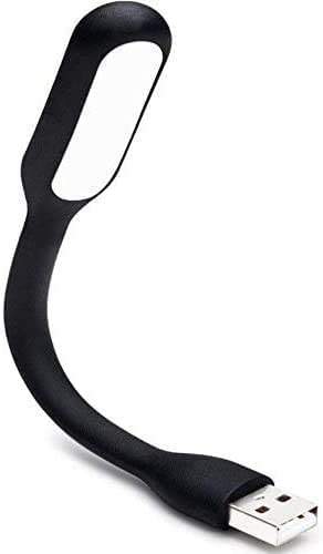 FINENIC USB LED Light Lamp for Power Bank (10 PCS) Portable Eye Care Mini Night Light with Flexible Arm, USB Gooseneck Reading Lamps Book Light,Compatible for Desktop, Notebook Laptop (10-Black)