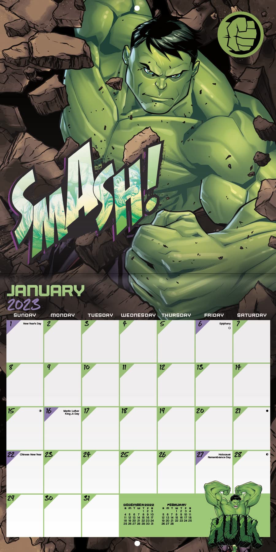 2023 Marvel Avengers Wall Calendar