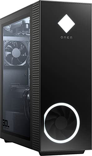 OMEN 30L Gaming Desktop Gamer Tower, GeForce RTX 3060 Ti 8GB Graphics, AMD 8-Core Ryzen 7 5800X Beat i7-10700F (64GB DDR4 RAM| 2TB PCIe SSD| 2TB HDD) WiFi Bluetooth 750 Watts Windows 10, JTD Mouse Pad