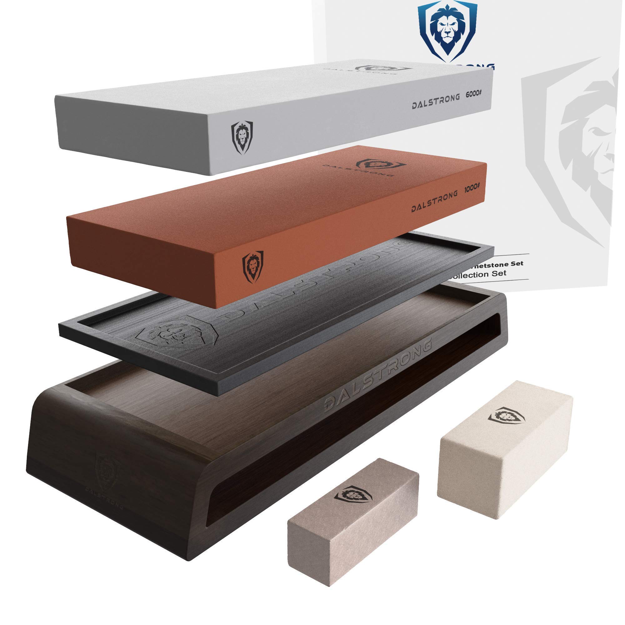 Dalstrong The Gladiator Series Elite Serrated Slicing & Carving Knife 14" Bundled with Premium Whetstone Kit #1000/#6000 Grit