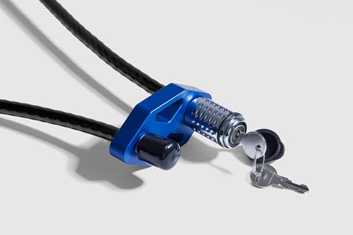 1UP USA: 12' Cable Bike Lock | 3/8" Steel Airline Cable in Protective Black Vinyl Coating | Includes 2-Keys | (Secure, Anti-Theft, Recommended for 1-2 Bikes)