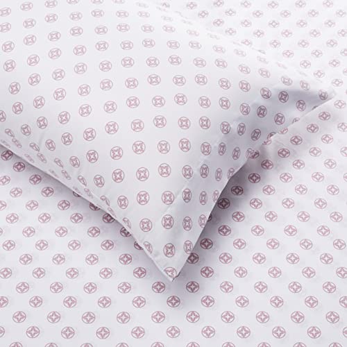 Amazon Basics Ultra-Soft Lightweight Reversible Microfiber Comforter Bed-in-a-Bag, 5-Piece Set, Twin/Twin XL, Pink Floral