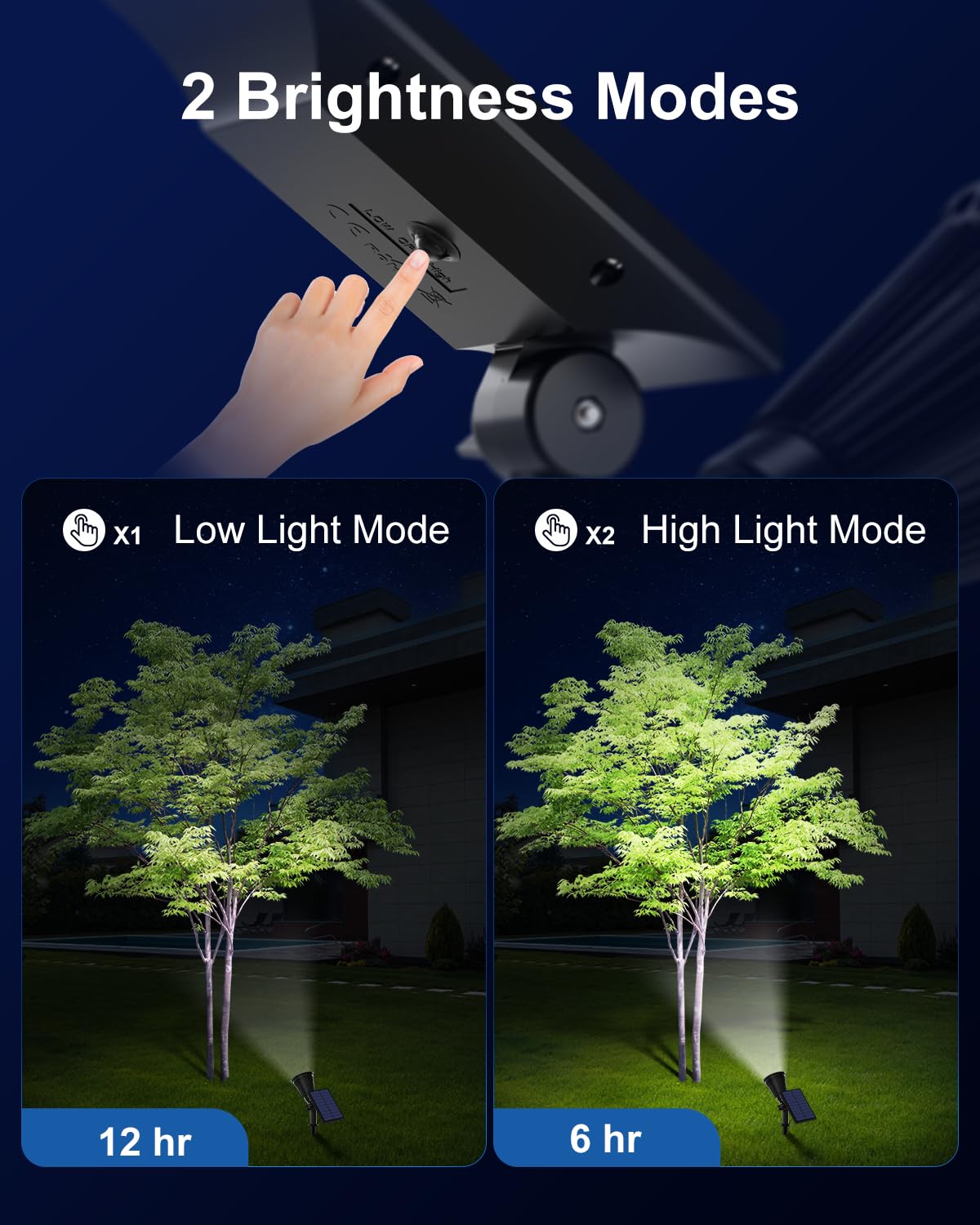 4 Pack Solar Powered Spot Lights Outdoor Waterproof LED Outside Landscape Spotlights Lighting for Trees, Flag, Plant, Wall, Yard, Garden, Backyard, House, Pathway, Adjustable Auto On/Off Uplighting