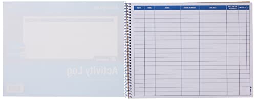 Adams Activity Log Book, Spiral Bound, 8.5 x 11 Inches, 100 Pages, White (S1185ABF)