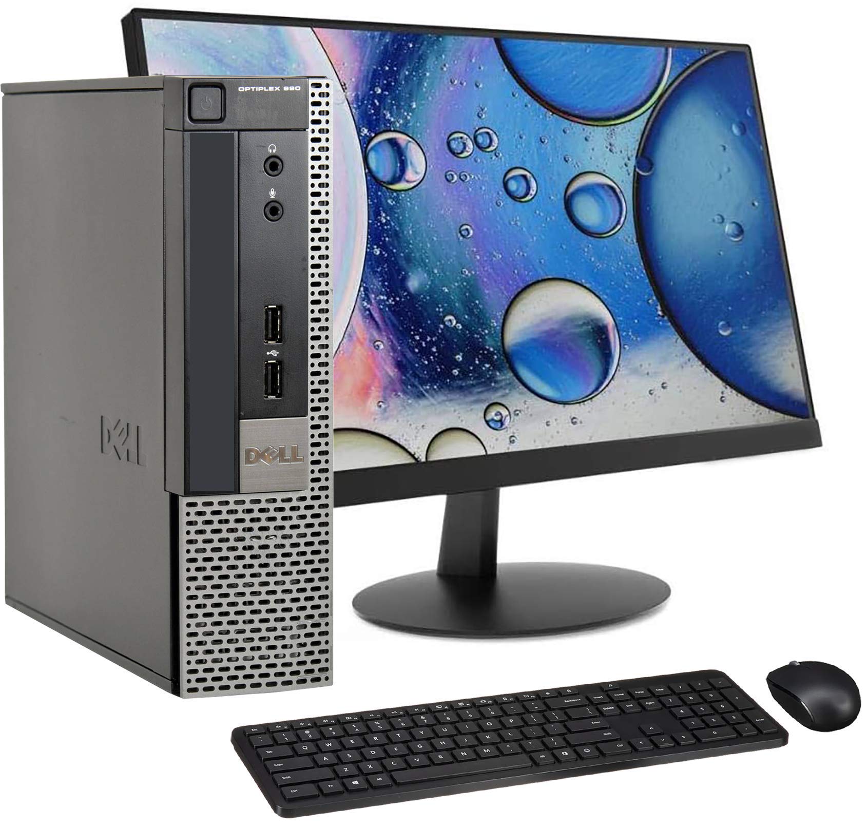 Dell OptiPlex 990 Ultra Small PC, Intel Core i5, 8GB RAM, 500GB Hard Drive, Wireless Keyboard & Mouse, Wifi & Bluetooth, 22 FHD LED Monitor, 1080p Webcam, Windows 10 Home