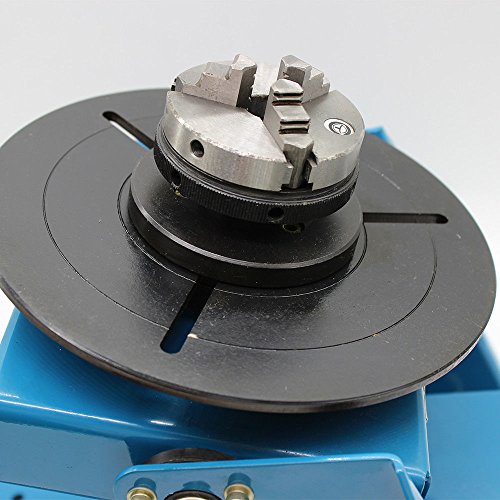 3 Jaw Rotary Welding Positioner Turntable Table Mini Lathe Chuck 110V 2.5" Worktable Welder Positioner Turntable Machine