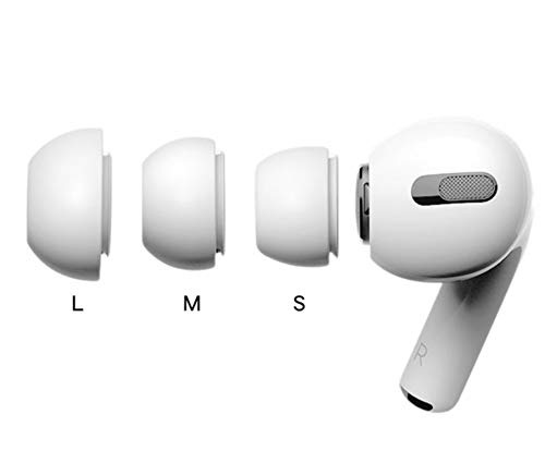 ALXCD 3 Pairs Ear Tips Compatible with AirPods Pro Headphones, Silicon Earbud Tips Eargel Replacement, Perfect Compatible with AirPods Pro [White Small Size]