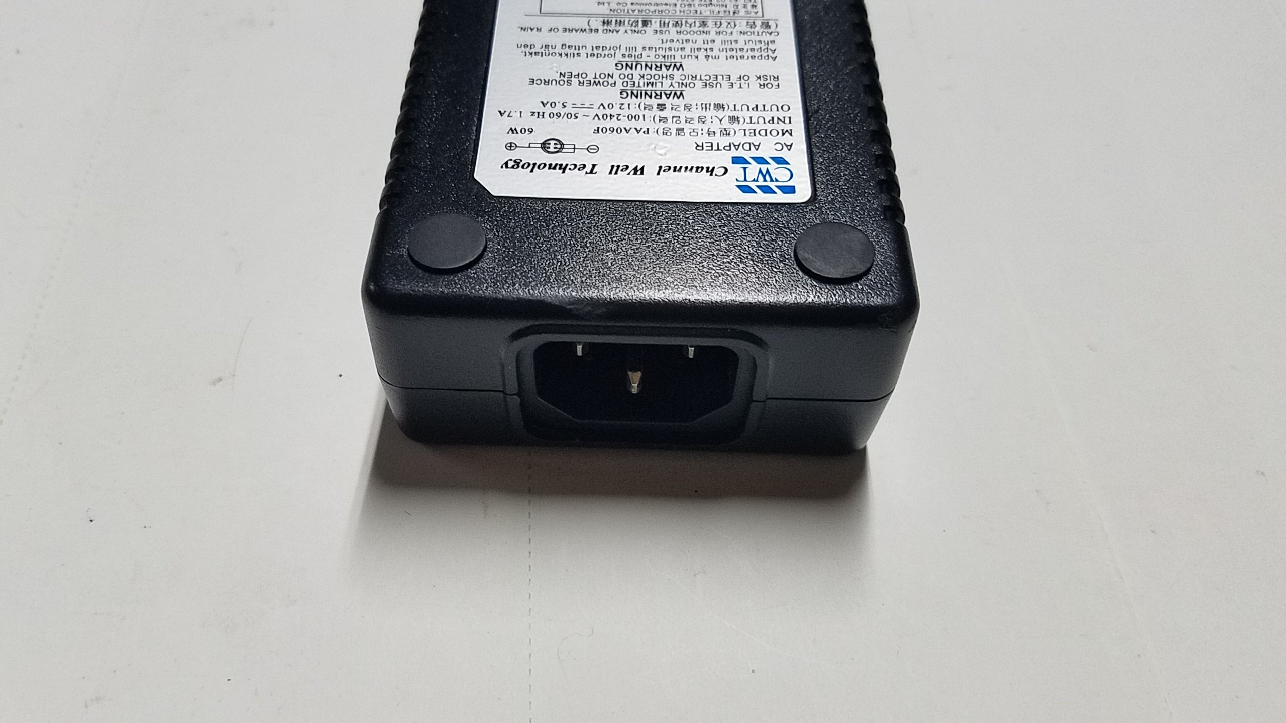 AC Adapter PAA060F Output: 12V 5A, 60W, W/Power Cord