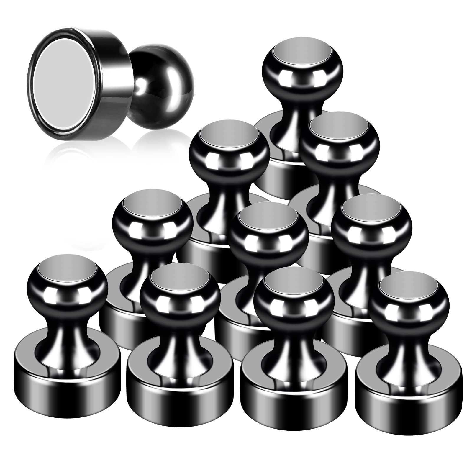 12Pack Fridge Magnets Small Refrigerator Magnets Strong Magnets for Whiteboard Dry Erase Board Map Kitchen Office Adult Neodymium