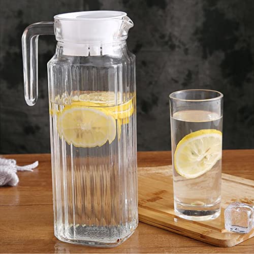 4Pieces Glass Water Pitcher Lids Glass Pitcher Lid Replacement Cap Stoppers for Water Jug Glass Bistro Pitcher,White