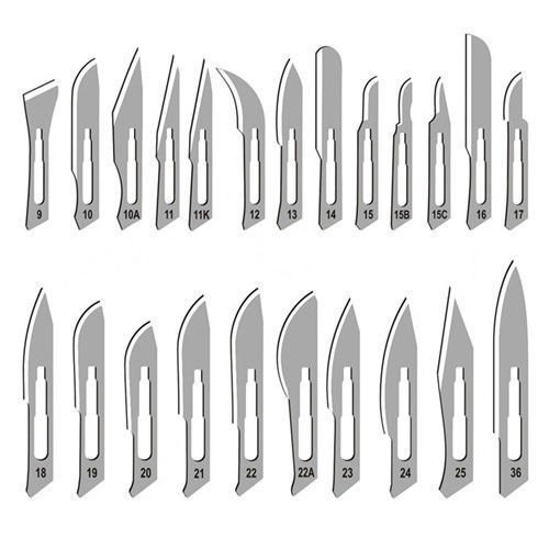 120 STERILE SCALPEL HANDLE BLADES #10#11#15#20# 21#22 +2 FREE Scalpel handle #3 and #4 Suitable for Dermaplaning, Crafts, for Biology Lab Anatomy, Practicing Cutting, Sculpting, Repairing