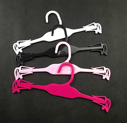 WellieSTR Plastic Hangers Sleek, Great for Bras/Panties/Underwear, 10-Inch (Pack of 50 ,Pink)