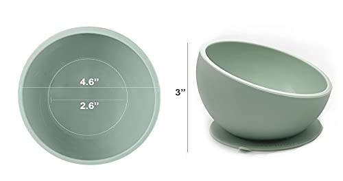 otterlove Silicone Baby Bowl & Spoon Set - Perfect for Baby Led Weaning - 100% Pure Platinum LFGB Silicone with NO Fillers