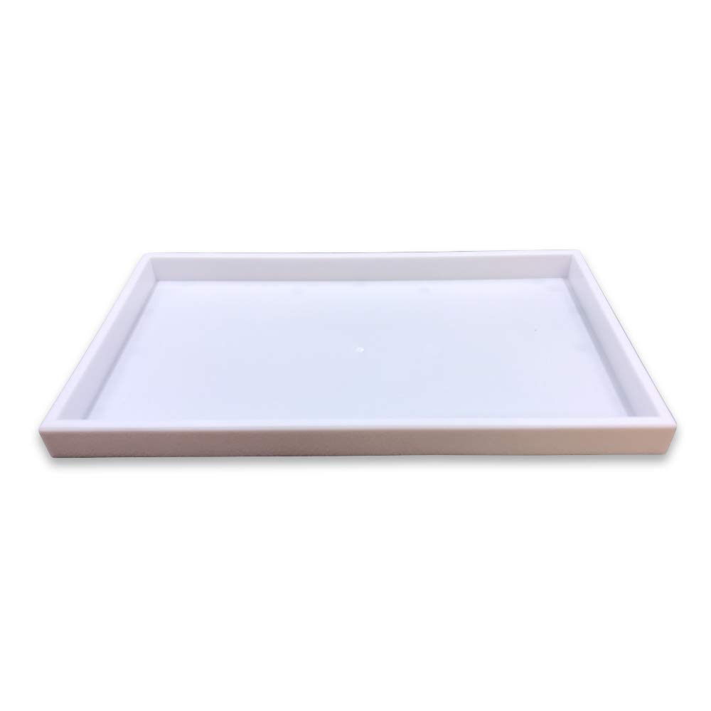 144 Foam Insert Ring Display Tray (White Tray, Black Foam) - 3 Pack (14 ¾” x 8 ¼” x 1”) – Merchandising/ Jewelry Display/ Organizer/ Multi Purpose Tray