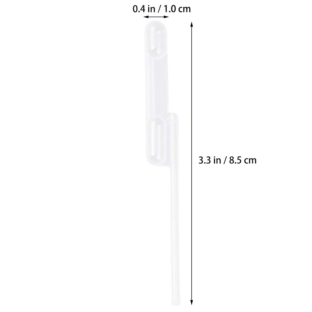 Balacoo 50 Packs Plastic Transfer Pipettes - 0.1 ML Pipettes Disposable Dropper, Plastic Eye Dropper Set for Essential Oils, Liquid, Makeup Tool (White)