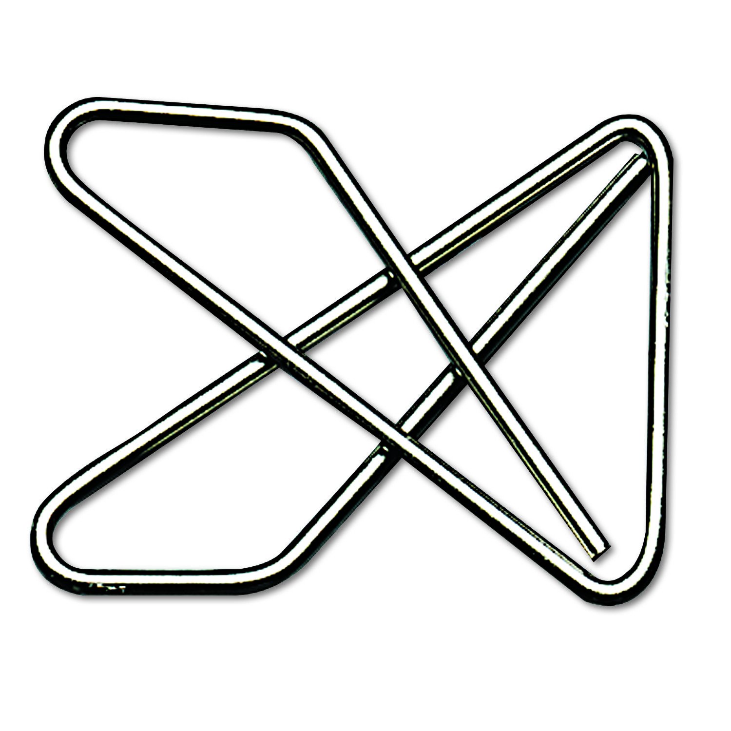 ACCO Ideal Butterfly Paper Clamps, Steel Wire, Small 1.5 Inch Size, 100 Sheet Capacity, Silver, 50 Clamps per Box (A7072620)