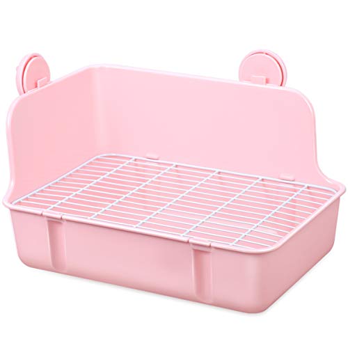 POPETPOP Small Pet Toilet Plastic Lightweight Multi- use Small Animal Potty Pet Pan Bunny Litter Box Pet Litter Box for Hamster Rabbit Pig Chinchilla Ferret