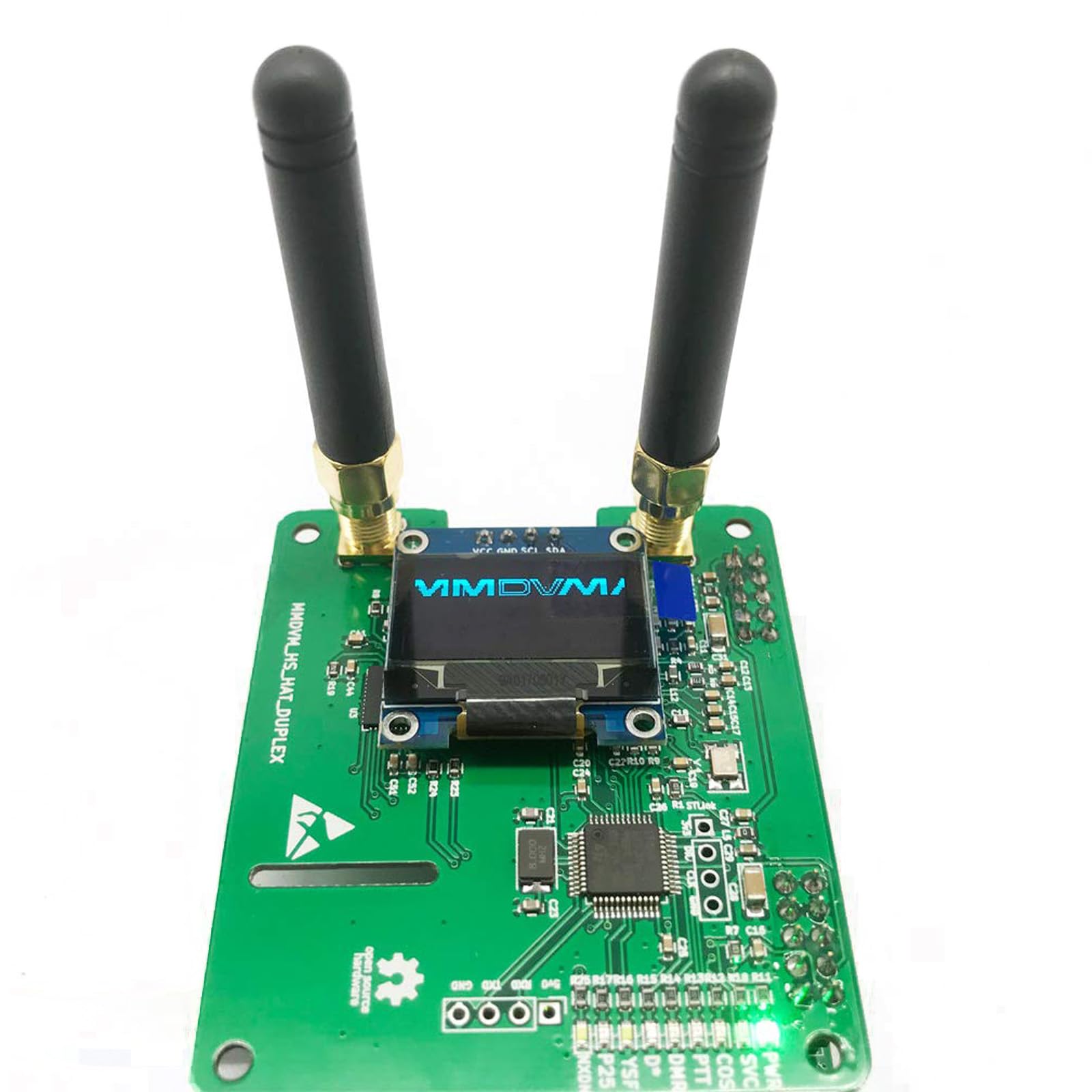 AURSINC MMDVM Duplex Hotspot Module Dual Hat V1.5.2 with 0.96 OLED Display Support P25 DMR YSF NXDN DMR Slot 1 + Slot 2 for Raspberry Pi, Pi Zero (with OLED)