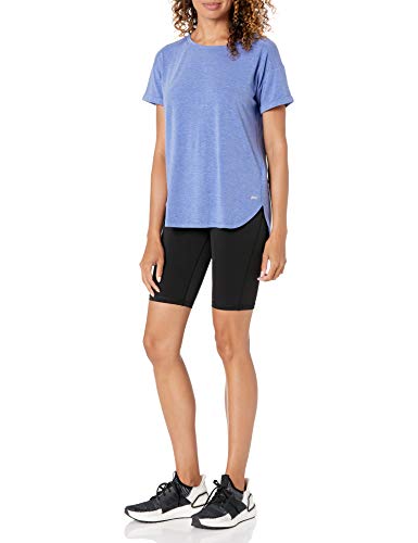 Amazon Essentials Women's Studio Relaxed-Fit Lightweight Crewneck T-Shirt (Available in Plus Size), Bright Blue Heather, XX-Large