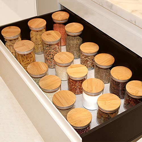 ECOEVO Glass Jars with Bamboo Lids, Glass Food Jars and Canisters Sets, 9 Pack of 16oz