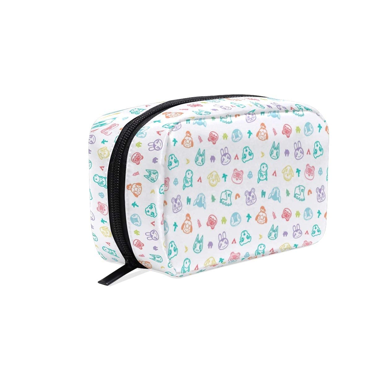 Cosmetic Bag Portable and Suitable for Travel Animal Crossing Pattern Makeup bag with Zipper Pencil Bag Pouch Wallet