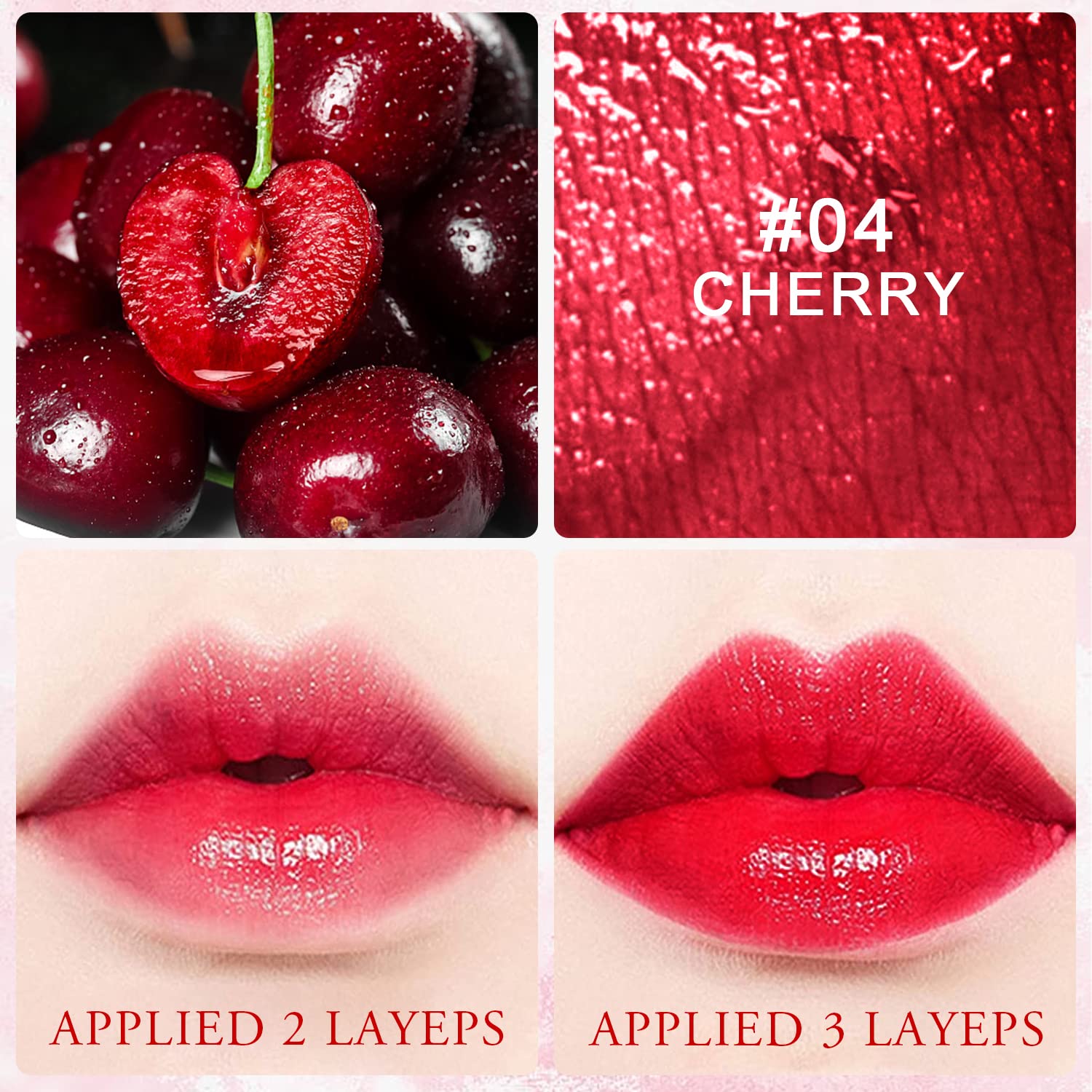 2 Colors Lip Stain Tint,Plumping Mini Liquid Lipstick,Hydrating Moisturizing Lip Cheeks And Eyes,Waterproof&Long Lasting,Natural Glossy Korean Lip Tint Stain Easy Application, Non-Sticky(03+04)