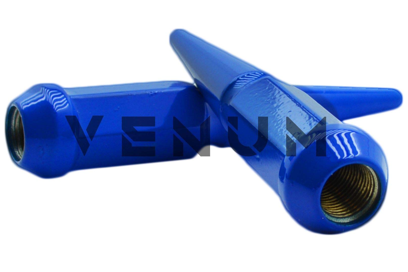 20 Pc M14x1.5 Dodger Blue Spike Lug Nuts - Powder Coated - 4.5" Tall Compatible with Jeep 2011-2020 Grand Cherokee JL Sahara 2020 Gladiator W/Aftermarket Wheels