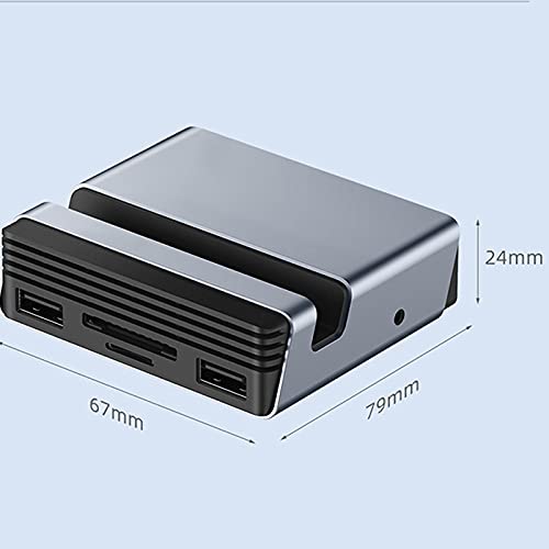 GPPZM USB C Hub Type-C Docking Station Type-C to 4K HDMI-Compatible PD SD/TF Card Reader RJ45 Phone Holder Stand