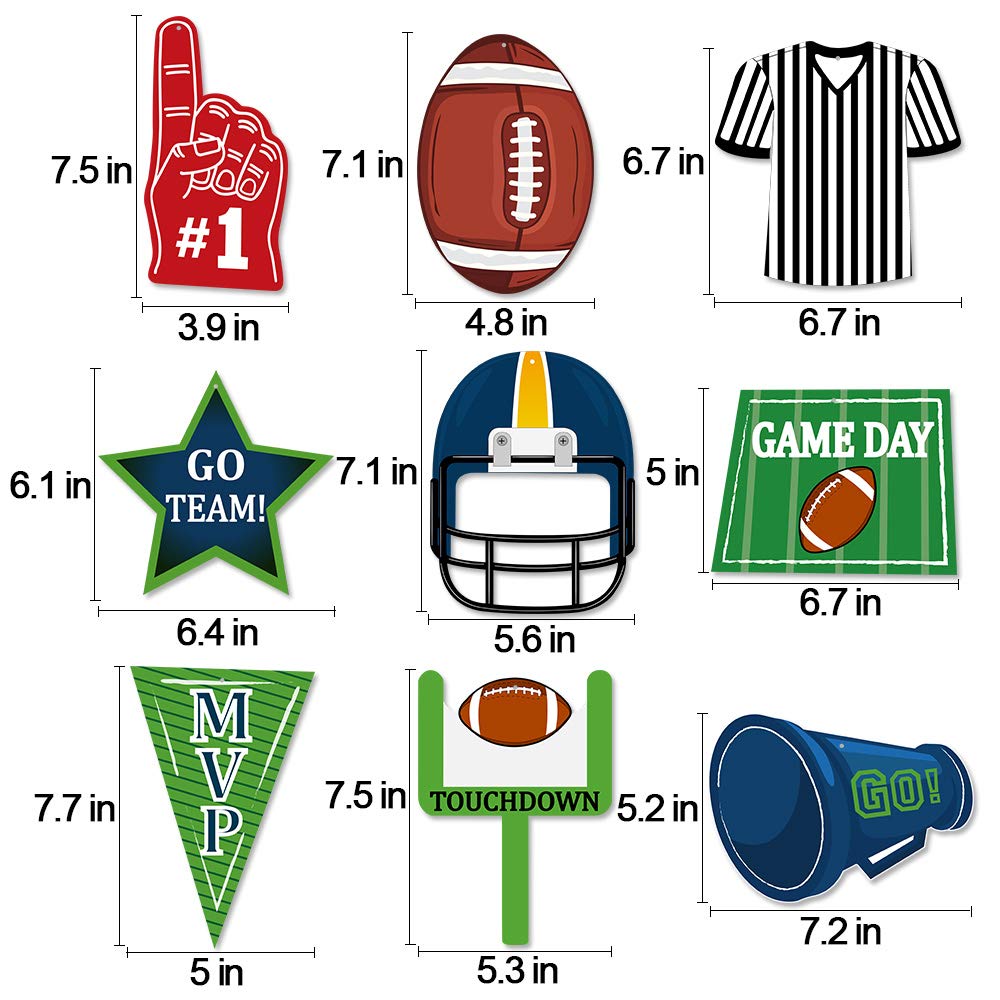 36Ct Football Hanging Swirl Decorations Super Bowl Game Day Decorations,Sport Game Day Party Supplies