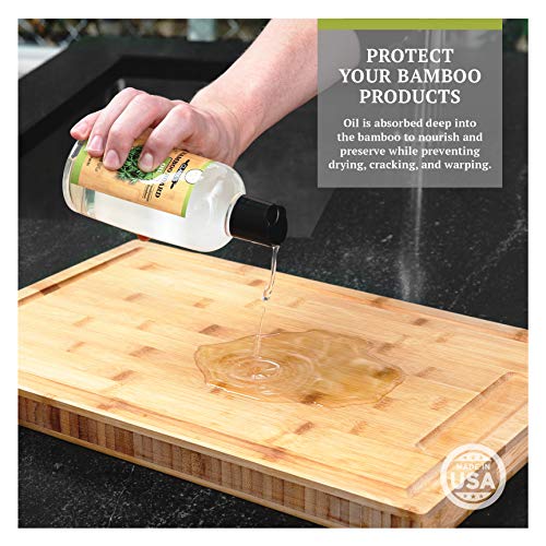 Bamboo Cutting Board Mineral Oil by CLARK’s - Wood Conditioning, Food Grade, Enriched with Natural Lemongrass Extract, Cleans and Restores, 12 oz
