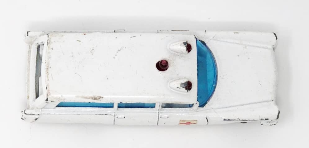 1965 Lesney White #54 Die--cast S&S Rescue Ambulance Red Domes - 69mm