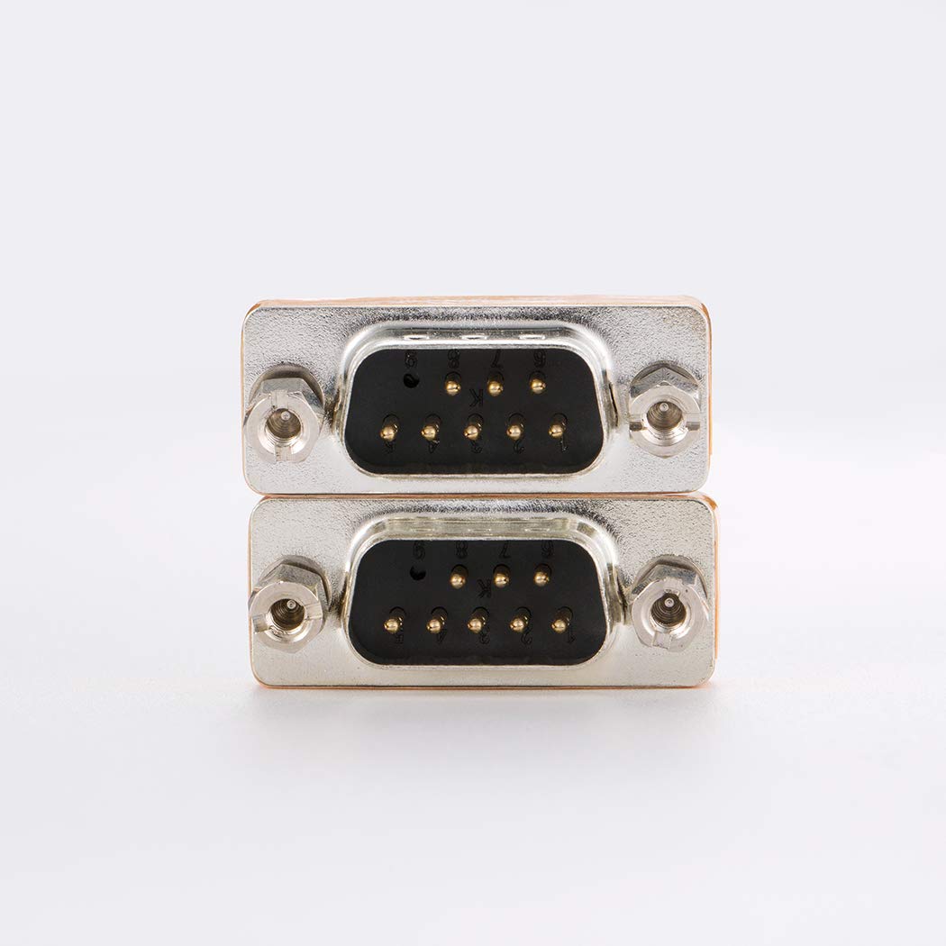 Arnorin DB9 Null Modem Adapter Male to Male 10 Pack