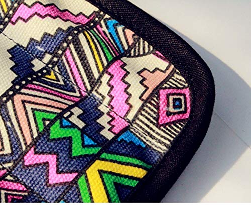 LaVenty Boho Roll Up Paint Brush Holder Painting Organization And Storage Artist Canvas Roll Pouch Bag Makeup Brushes Case Organizer Without Brushes