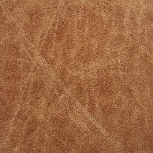 Amazon Brand – Rivet Brooke Contemporary Mid-Century Modern Tufted Leather Sofa Couch, 82"W, Cognac