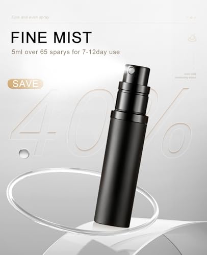 BRARIOS Refillable Portable Mini Perfume Atomizer for Travel, 5ml Luxury Empty Leakproof Pump Perfume Spray bottle Atomizer for Man and Woman (Y-Champaign Gold)