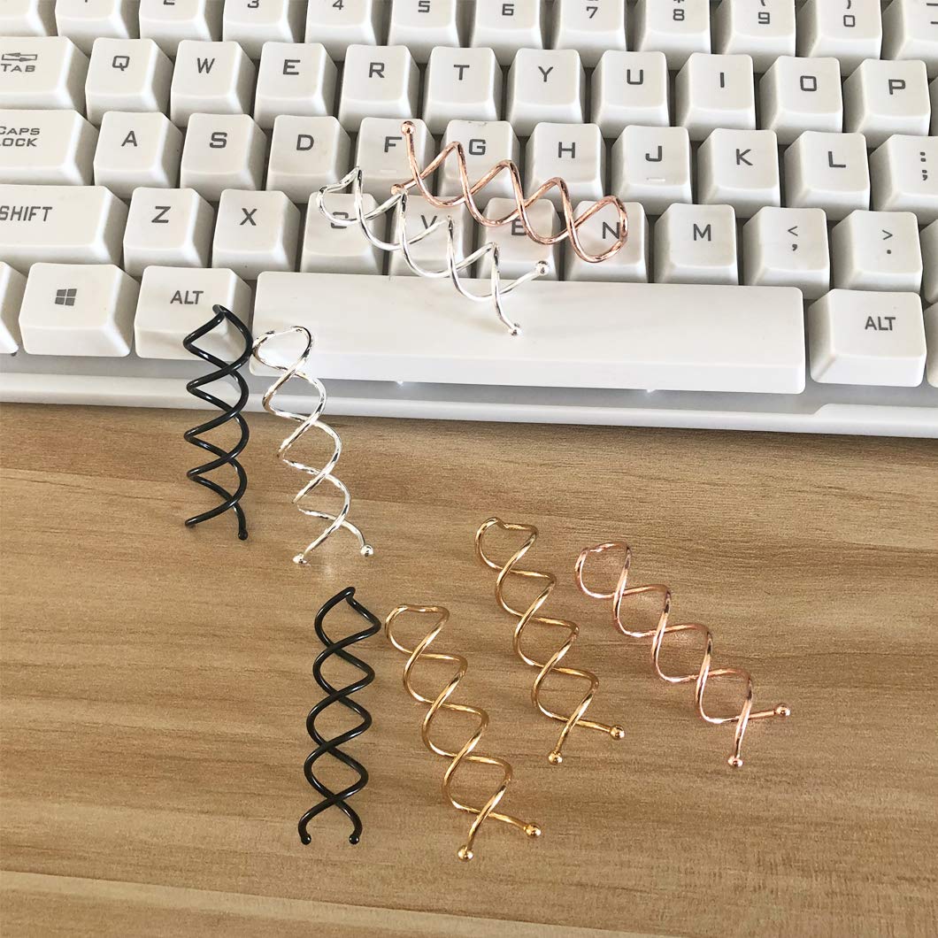 60Pcs Spiral Hair Pin Messen Bobby Hair Pins Spin Pins Non-Scratch Round Tips Twist Screw Hair Pin (Black/Silver/Gold/Rose Gold)