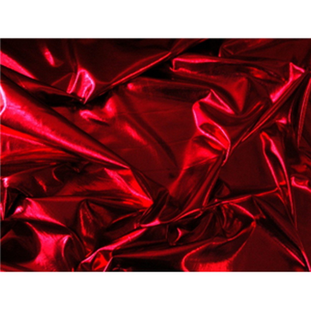4 Way Stretch Lame Metallic Spandex Fabric (Red)