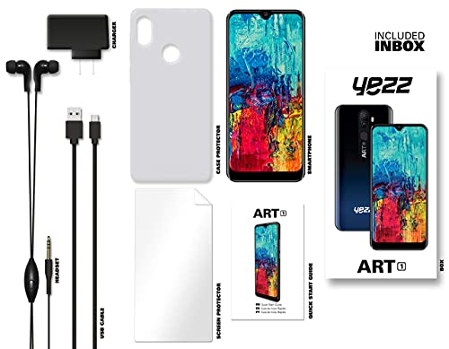 Yezz Art 1 Ocean Green β Unlocked Smartphone β 6.1 HD+ Screen β 32GB + 3GB, Android 10, 1 Year Warranty