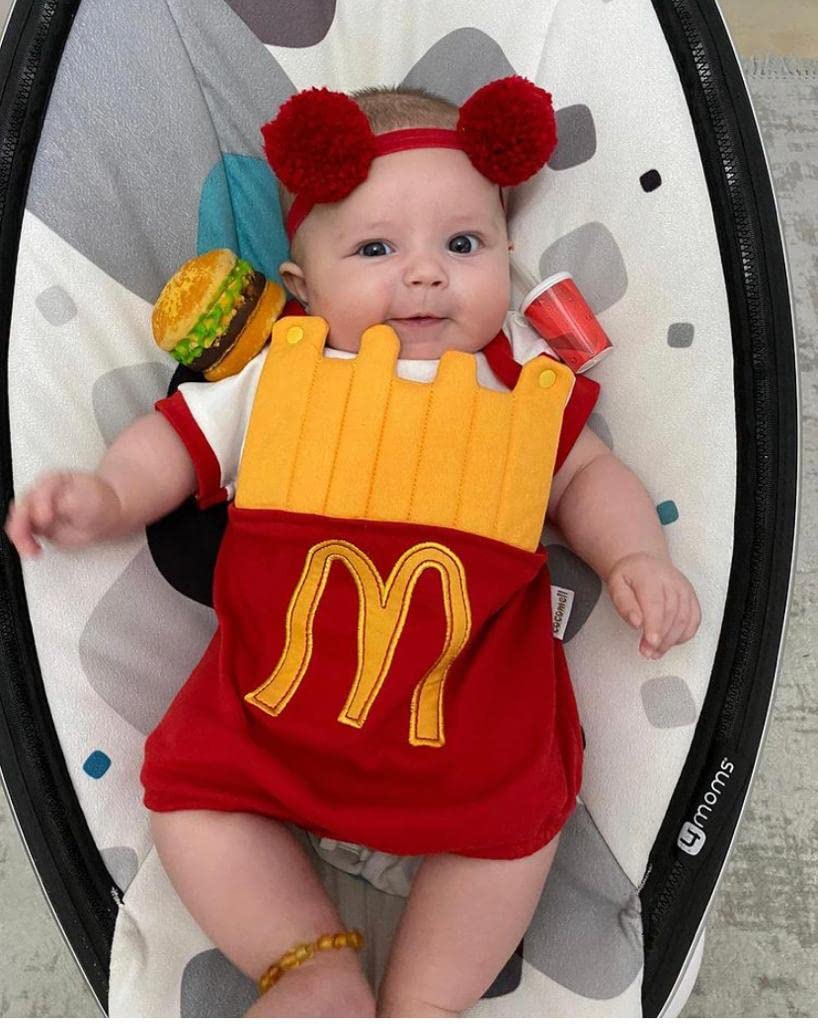 My Cotton Baby Mc Donald's Cotton Baby Salopette, Jumpsuit With Tshirt For Newborns & Infants - 2 Pack Cotton Baby Romper For Unisex, Multicolor, 9-12 Months