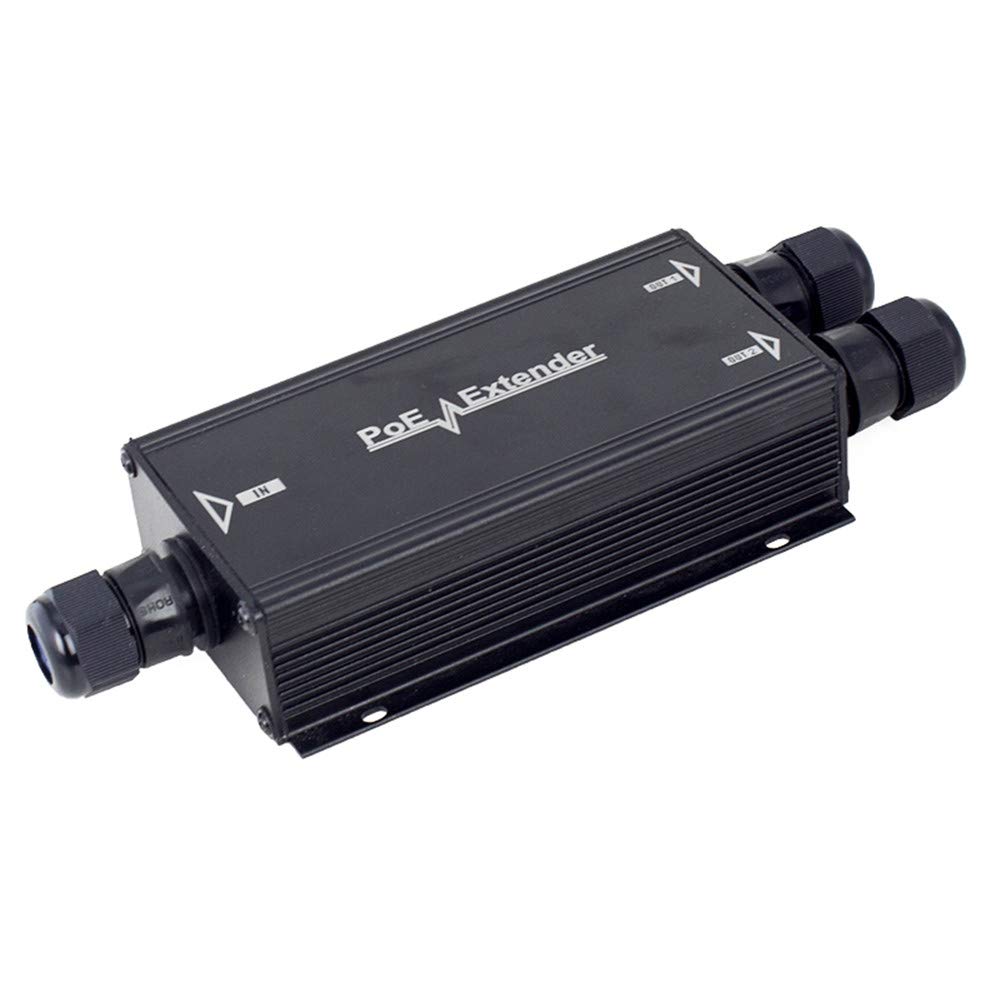 CENTROPOWER Outdoor Gigabit PoE Extender IP67 Waterproof, 60W 10/100/1000Mbps，2 Channel PoE++ Extender，Comply with IEEE 802.3af/at/bt，for IP Security Camera