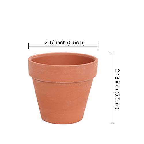 32 Pcs - 2.16" Small Mini Clay Pots Terracotta Pot Ceramic Pottery Planter Terra Cotta Flower Pot Succulent Nursery Pots - Great for Window Boxes, Cactus, Plants, Crafts, Wedding Favors
