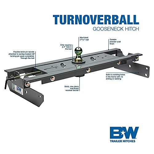 B&W Trailer Hitches Turnoverball Gooseneck Hitch - GNRK1111 - Compatible with 2011-2016 Ford F250 & F350 Trucks