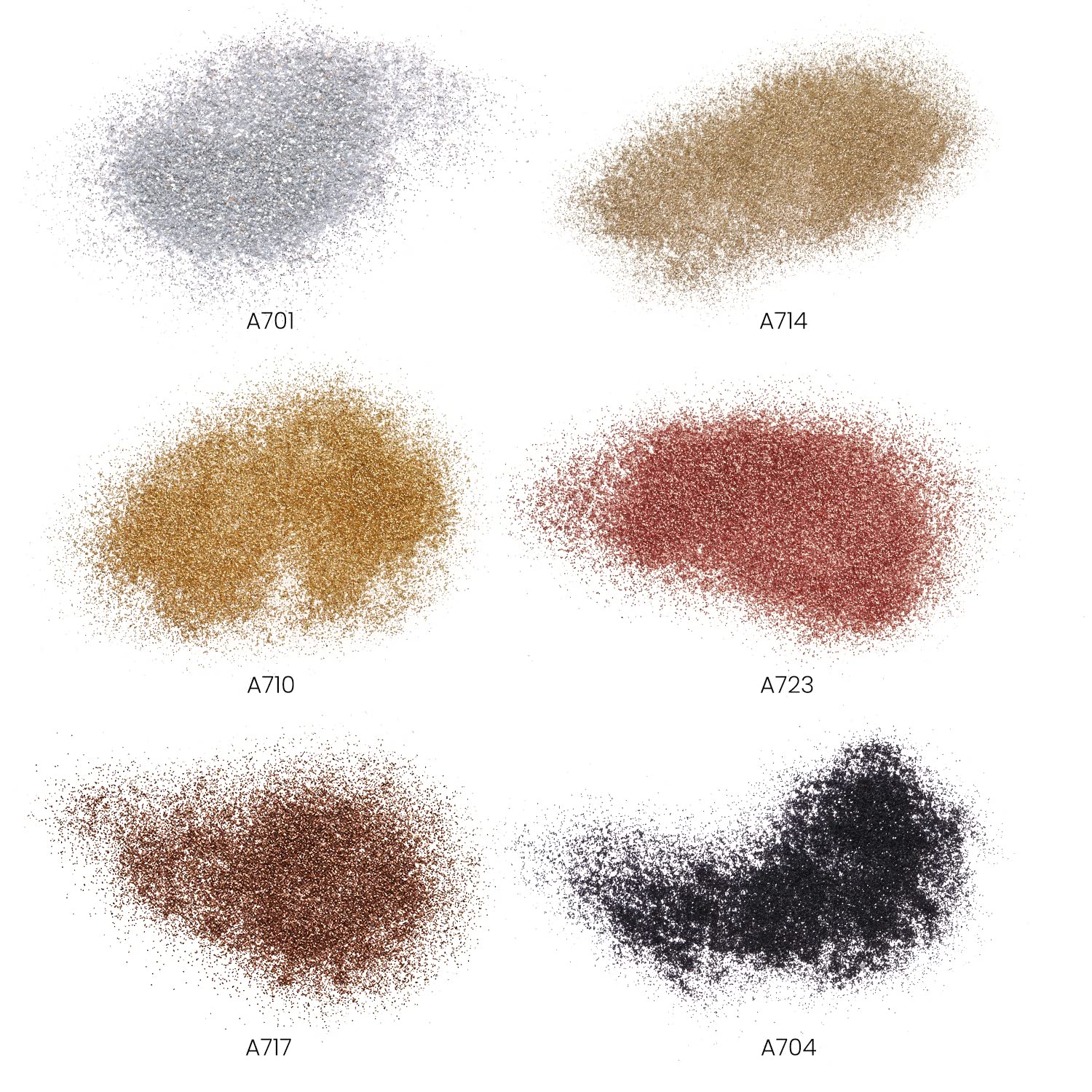 Arteza Fine Glitter, Set of 6, Metallic Glitter for Resin in 1.5-oz Bottles, Arts and Crafts Supplies for Art Class, After-School Programs, and Holiday Craft Projects