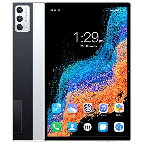 1G+16G Call Game Dual Camera HD Display, Dual Card 10.1 Inch Smart Tablet 4000mAh Large Capacity Battery (White)