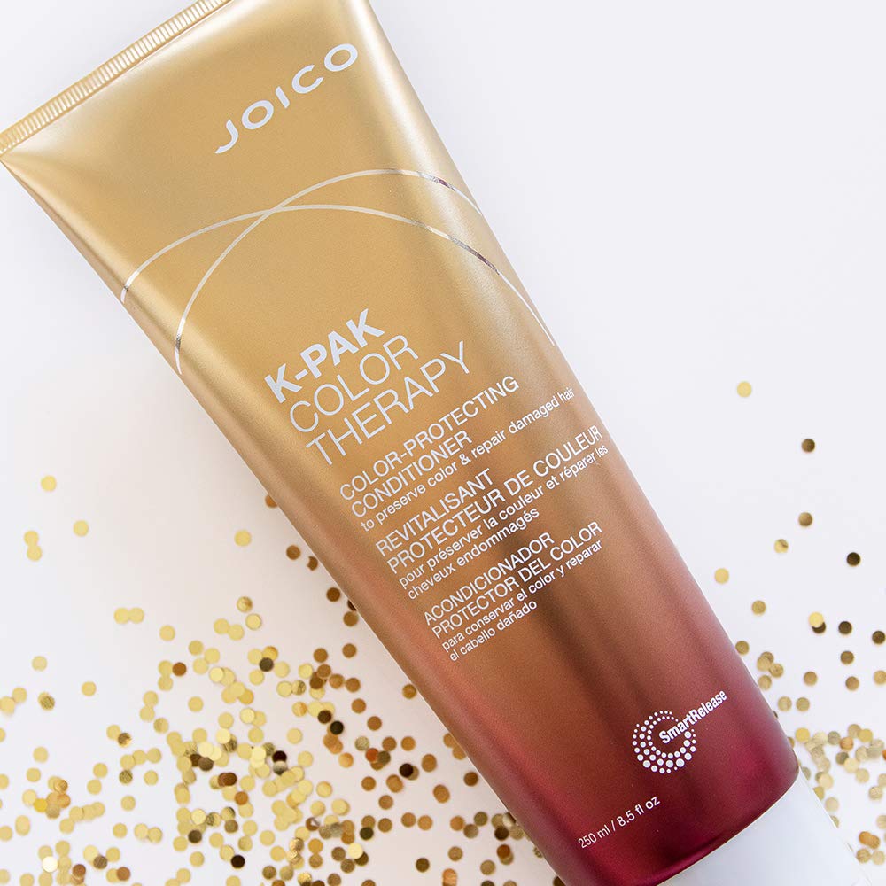 Joico K-PAK Color Therapy Color-Protecting Shampoo Conditioner Glossing Oil Set | For Color-Treated Hair